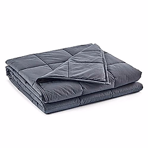 RelaxBlanket Weighted Blanket | 60''x80'',10lbs | for Individual Between 90-140 lbs | Premium Cotton Material with Glass Beads | Dark Grey