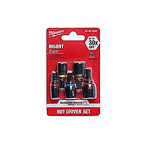 Milwaukee 49-66-4563 5 Piece Insert Nut Drive Set