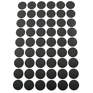 MEETOOT 2pcs Self-Adhesive Screw Hole Seal Dust Cover Hole Paste Sticker Black with Stripe (057) 21mm Diameter for Furniture Screws