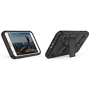 ZIZO Bolt Series Samsung Galaxy Amp Prime 3 Case Military Grade Drop Tested with Tempered Glass Screen Protector Holster Black