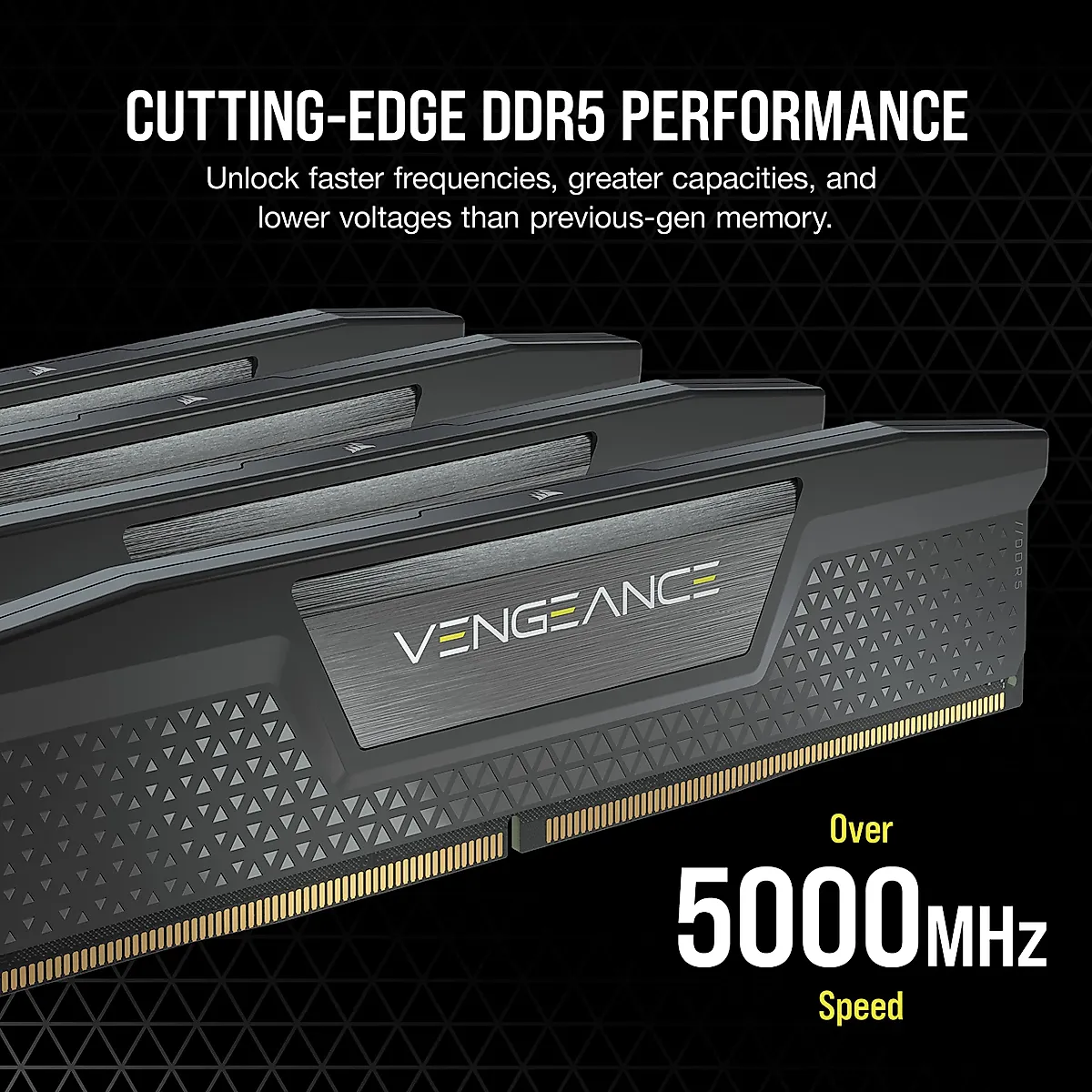 CORSAIR VENGEANCE DDR5 RAM 64GB (2x32GB) 6200MHz CL32 Intel XMP iCUE Compatible Computer Memory - Black (CMK64GX5M2B6200C32)