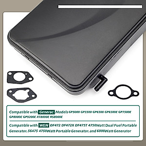 YIYANTO 0G8442C111 Air Filter Cleaner Box Housing Assembly Compatible with Generac Portable Generator GP5000 GP5500 GP6500 GP6500E GP7500E GP8000E GP9200E XT8000E RS8000E