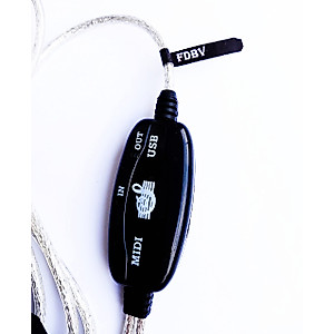 FDBV USB in-Out MIDI Interface Cable Converter to PC Music Keyboard Adapter Cord