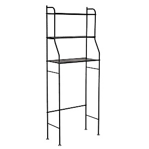 Volowoo 3-Tier Toilet Bathroom Rack,Toilet Storage Rack, Over-The-Toilet Bathroom Spacesaver - Steel and Easy to Assemble (Black)