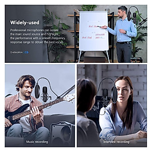 Neewer NW-700 Professional Studio Broadcasting Recording Condenser Microphone & NW-35 Adjustable Recording Microphone Suspension Scissor Arm Stand with Shock Mount and Mounting Clamp Kit