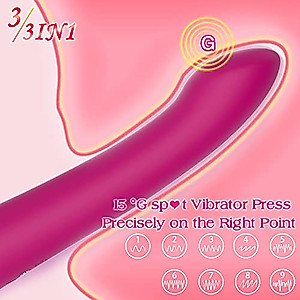 Clitoral Licking Sucking Toy G spot Vibrator, Healexcer Tongue Oral Vibrating Adult Sex Toys for Women Pleasure with a Suction Cup, Dildo Vibrator Stimulator, Personal Massager Sex Games