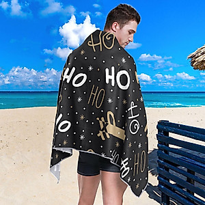 Christmas Snowflakes Beach Towel Quick Dry Microfiber Beach Towels Oversized SandProof Travel Towel for Adults Women Girls Kids Men Bath Towel for Sport Vacation Body Swimming Bath Camping, 31”x 71”