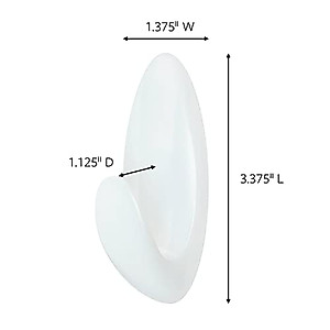 Command BATH18-6ES Organize Damage-Free Bath Towel Hook Value Pack, Medium, Frosted