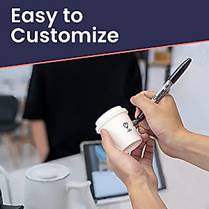 [100 Pack] 4 Oz Disposable Paper Coffee Cups with White Lids, Espresso Paper Cups with Lids, To Go Coffee Cups for Hot and Cold Beverage, On the Go Cups for Espresso, Hot Chocolate, Cortado, Macchiato