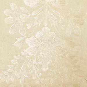 Yifely Yellow Flower Striped Shelf Paper Self-Adhesive Drawer Liner Covering Home School Study Desk 17.7 Inch by 9.8 Feet