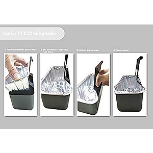 BBQMFG Grease Cup Liners for Blackstone Griddle l 20 Pack Drip Pan Liners for 36 Inch l 30 Inch l 28 Inch l 22 Inch l 17 Inch Griddle with 7 x 3 Inch Rear Grease Cup