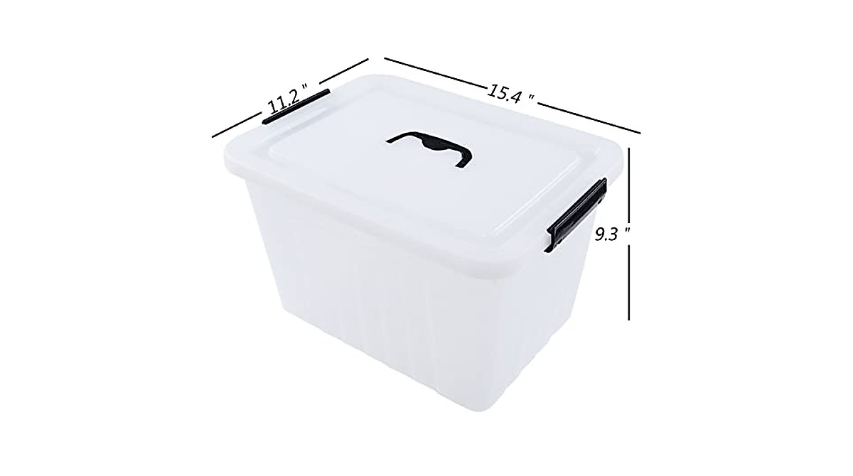 Xyskin 4-Pack Large Storage Bins - Durable & Clear
