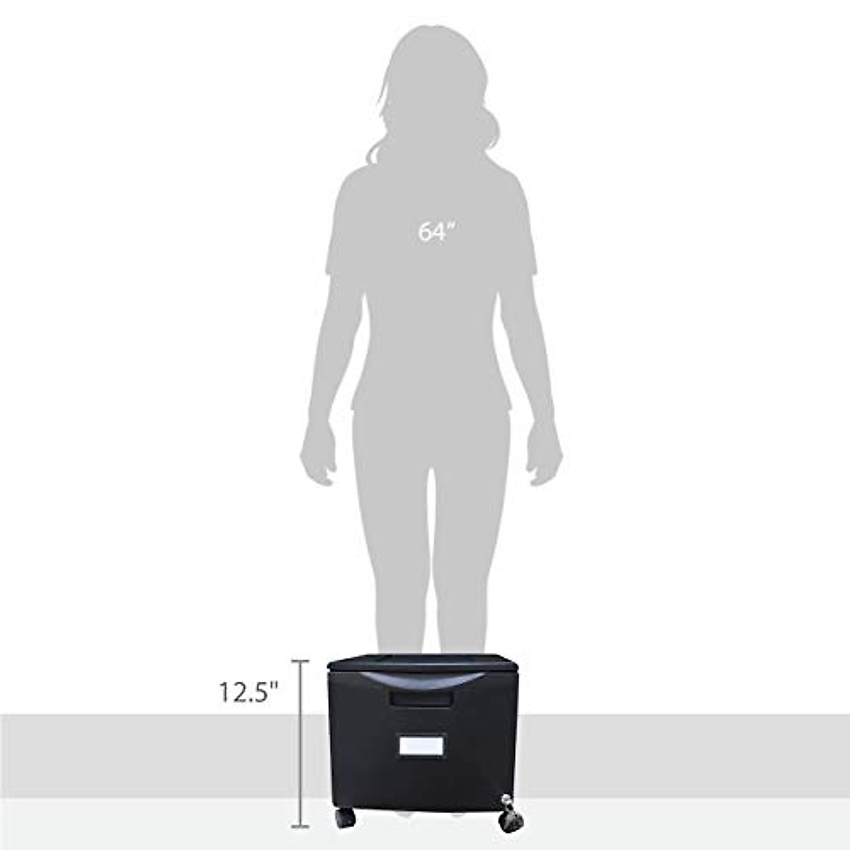 Storex 61264A01C File Cabinet, 1-Pack, Black