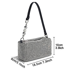 Crystal Crossbody Bags Bling Bling Rhinestone Evening Purse for Women Girls Sparkling Crossbody Bag with Chain Wedding for Prom Party