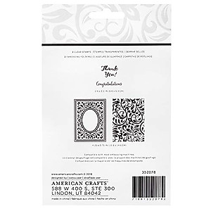 American Crafts Congratulations Flourish Embossing Folders and Stamps, Multi