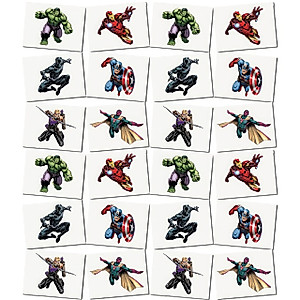 Avengers Temporary Tattoos - Assorted, 24 Pcs