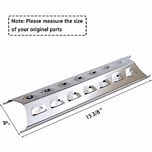 Hisencn Stainless Grill Burner Tube, Heat Plates Tent Replacement Fits for Perfect Flame 24137, 24138, 2518SL-NG, 2518SLN-LPG, Kenmore 148.16156211 Gas Grill Models