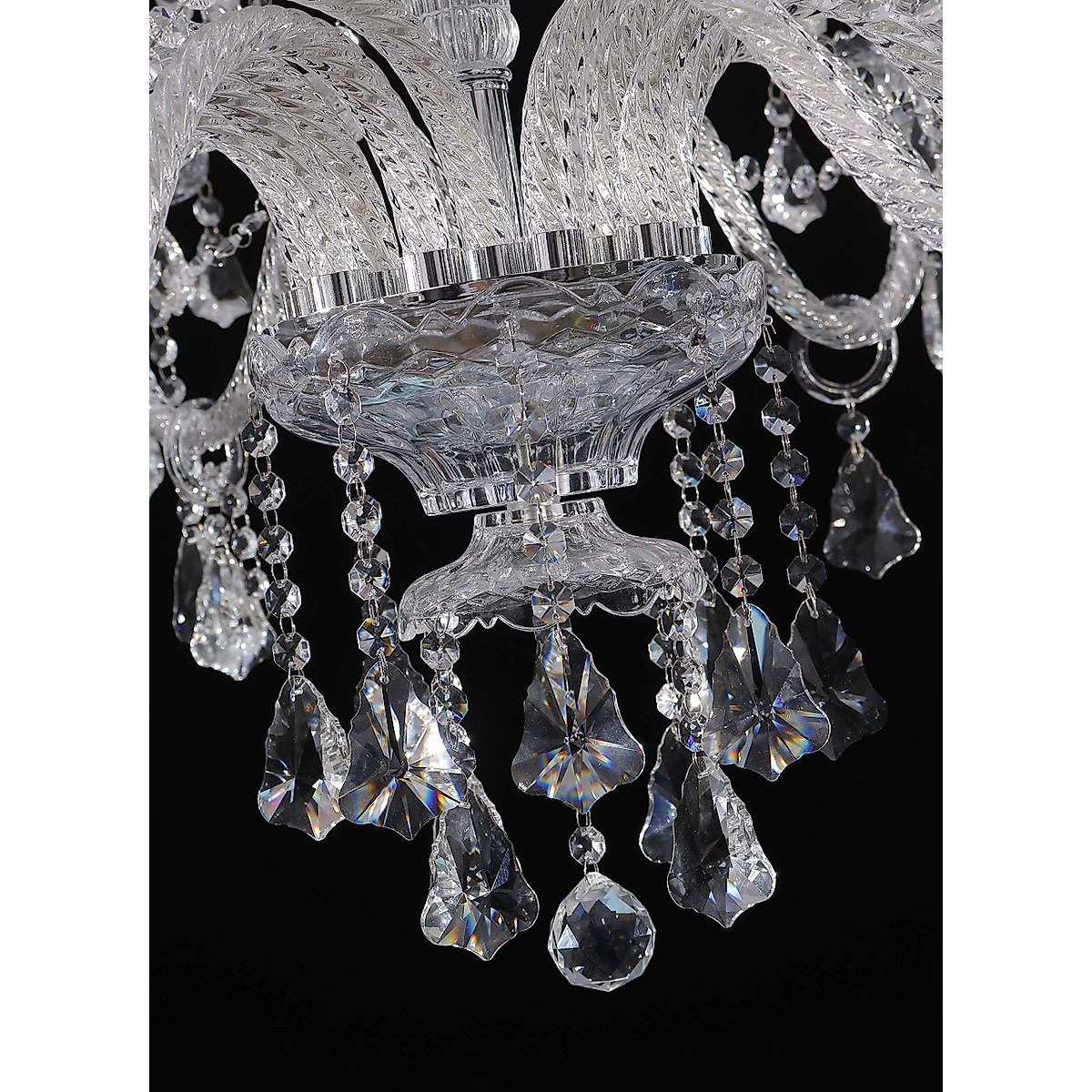 ARRKOYAA Clear 15 Lights K9 Crystal Chandelier Modern Luxurious Light Candle Pendant Lamp Ceiling Living Room Lighting for Dining Living Room Bedroom Hallway Entry 32x35 Inch Gifts(Color Clear)