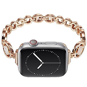 Compatible with Apple Watch Series 8 7 6 5 4 3 2 1 SE Apple Watch, Apple Watch Band for Apple Watch - Rose Gold