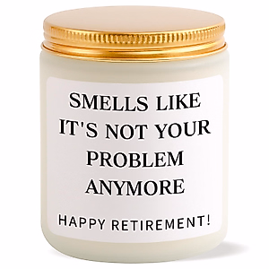 Retirement Gift for Woman, Cool Retirement Gifts for Women 2024, Happy Retirement Candle, Retirement Party Decorations, Funny Retired Gifts for Teacher Nurses Coworker Boss - Lavender Scented Candle