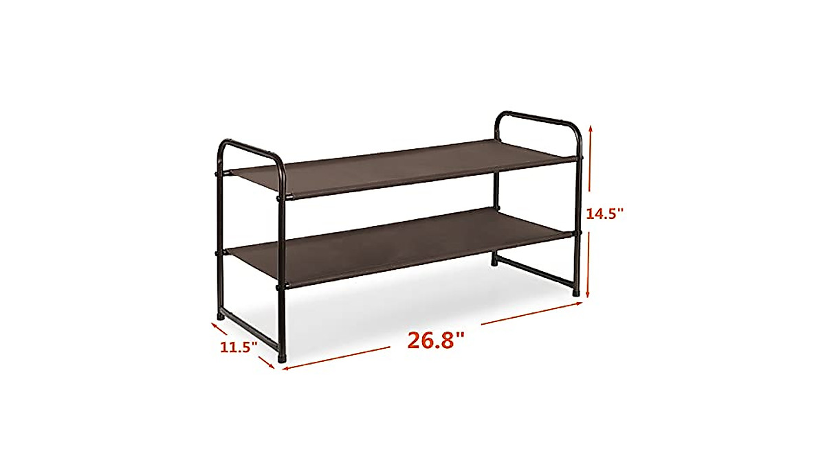Stackable 2-Tier Shoe Rack - Simple & Versatile Storage