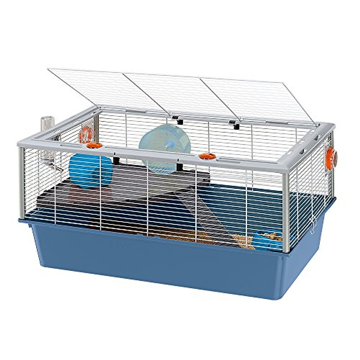 Ferplast Hamster Cage Mouse Cage Small Animal Cage CRICETI 15 Two-Storey, Accessories Included, 78 x 48 x 39 cm