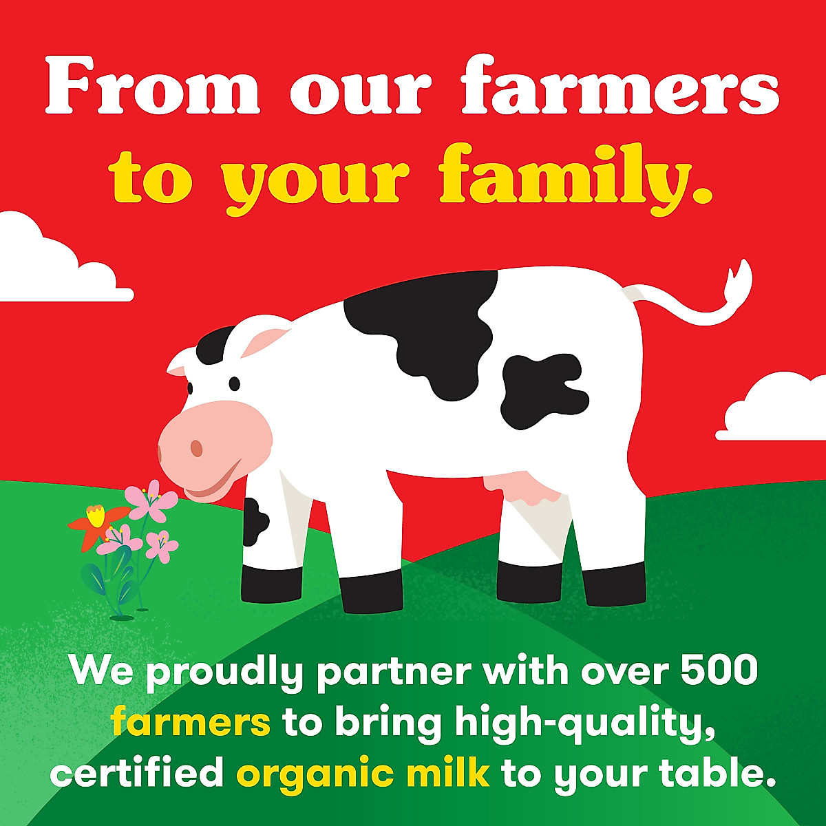 Horizon Organic DHA Omega-3 Milk, DHA 2 Percent Milk, 64 FL OZ Half Gallon Carton