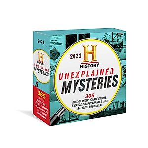 2021 History Channel Unexplained Mysteries Boxed Calendar: 365 Days of Inexplicable Events, Strange Disappearances, and Baffling Phenomena (Daily Calendar, Desk Gift for True Crime Fans)