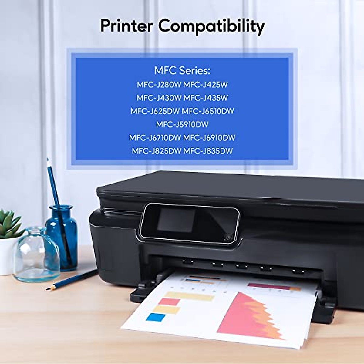 LC75 LC79 High Yield Ink Cartridge Compatible for Brother LC75 LC71 LC79 XL High Yield to Use with MFC-J6510DW MFC-J6710DW MFC-J6910DW MFC-J280W (1 Black, 1 Cyan, 1 Magenta, 1 Yellow)