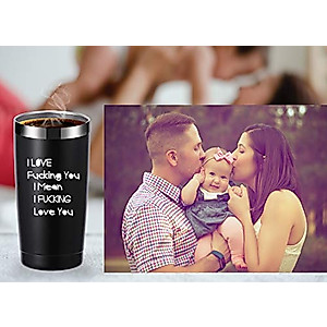 I Love Fucking You I Mean I Fucking Love You 20 OZ Tumbler.Valentines Day Gifts.Dating,Anniversary,Birthday,Christmas Gifts for Boyfriend,Husband,Fiance,Men,Naughty Sexy Beast Travel Mug(Black)