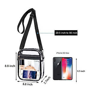 Clear Purse Bag Stadium Approved,Small See Through Sling Crossbody Bag For Women,Transparent Handbag For Concerts Sports Events Festivals Prom Party Present