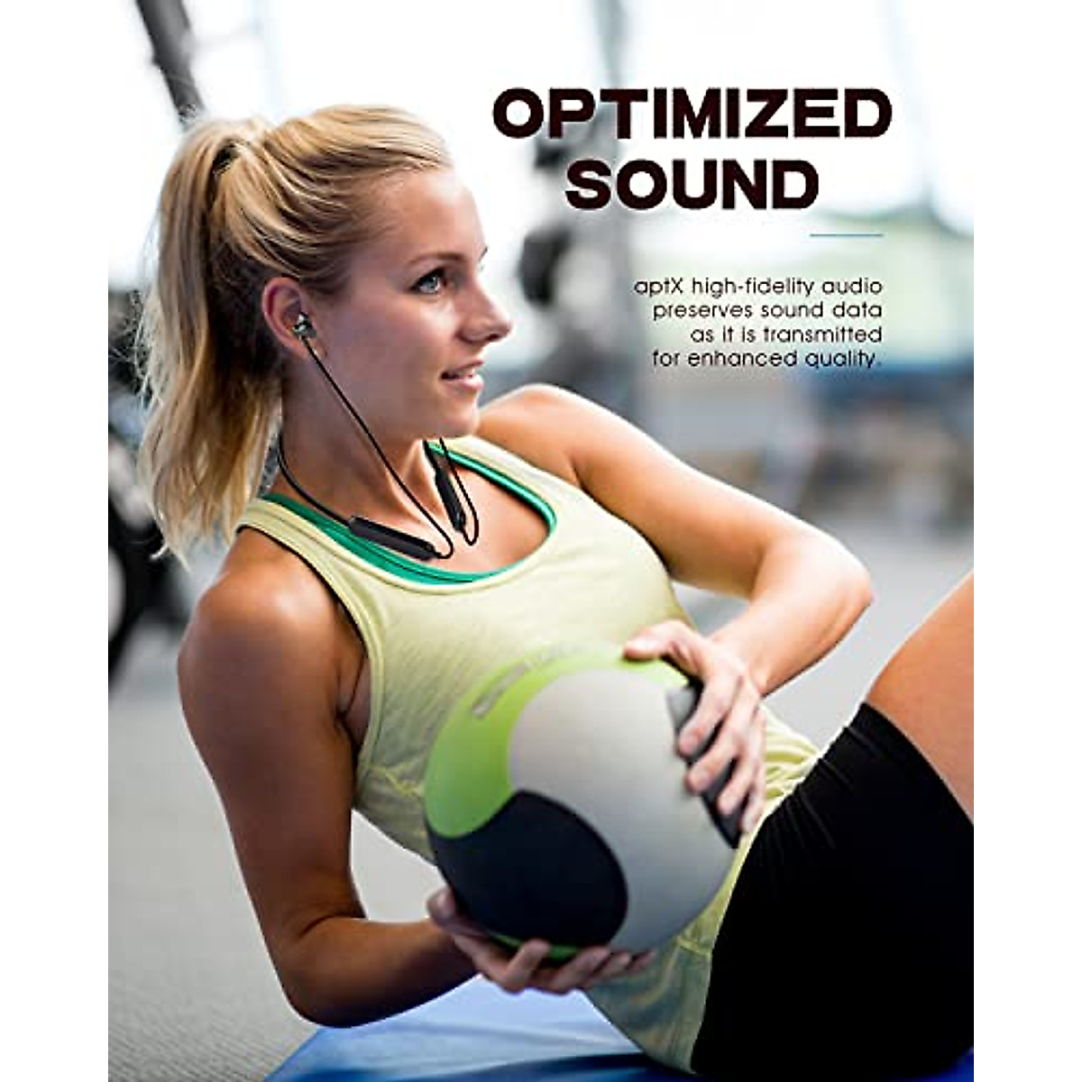 MUBIAO Bluetooth Headphones Neckband 20Hrs Playtime V5.0 Wireless Headset Sport Noise Cancelling Earbuds w/Mic for Gym Running Compatible with iPhone Samsung Android