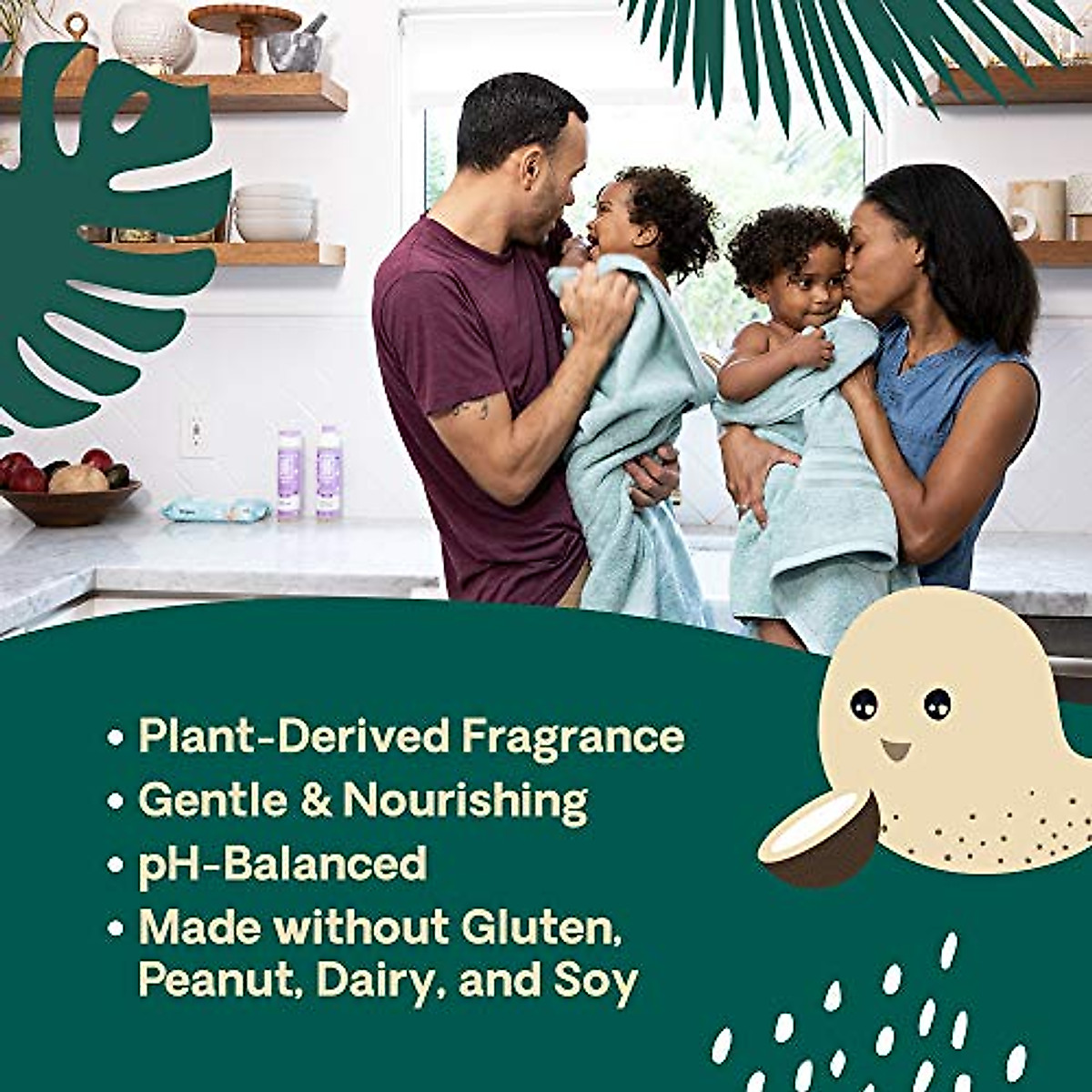 Hello Bello Creamy Coconut Premium Lotion | Vegan and Cruelty Free Moisturizing, Dermatologist-Tested & Hypoallergenic for Sensitive Skin, Nourishing & Non-Greasy for Babies & Kids | 16 Fl Oz