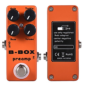 YMUZE Moskyaudio Mini B-Box Preamp Pedal Electric Guitar Effect with Overdrive Function