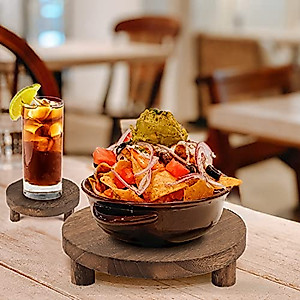 JKLIND 3PCS Wooden Display Riser for Display,Round Display Stand,Wood Riser Pedestal Stand for Home Decor and Organizer(Rustic Brown,8/6/5'')