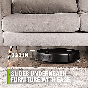 Greenworks Robotic Vacuum GRV-1010 Self-Charging, Wi-Fi Connectivity, 2200Pa Extreme Suction Power, Perfect for Pet Hair, Hard Floors, Carpets, Works with Alexa