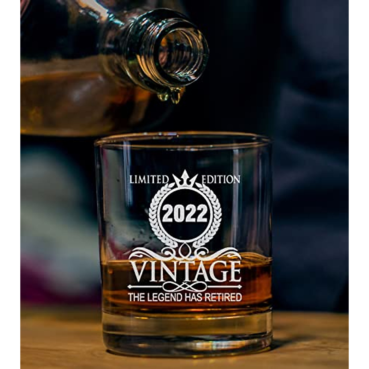 CARVELITA The Legend Has Retired 2022 Limited Editions 11oz Whiskey Glass - Funny Retirement Gifts For Men - Retired Gifts For Women - Happy Retirement Gifts - Retirement Party Decorations For Men