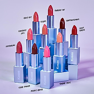 Kosas Weightless Lip Color Nourishing Satin Lipstick - High Impact Lip Color with Clean Formula - Comfy feel & Soft Finish - Rosewater