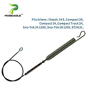 POSEAGLE 06900438 Auger Cable Compatible with Ariens 06900438 Cable, Ariens 06900438 Auger Cable for Ariens Classic 24 E, Compact 20 24, Compact Track 24, SNO-Tek 24, SNO-Tek 28 120V Snow Blowers