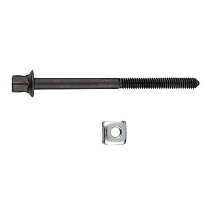 Black Steel Antique & Poster Style Bed Bolt with Nut | Bolt for Wooden Bed Frames, Antique Hardware for Old or Modern Bed | UA-761-B