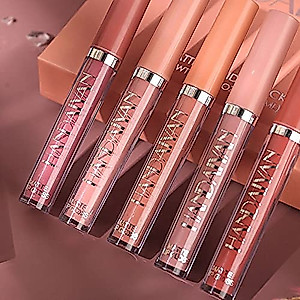 VeniCare 6Pcs Matte Liquid Lipstick Makeup Set, Matte liquid Long-Lasting Wear Non-Stick Cup Not Fade Waterproof Lip Gloss (Set B)