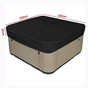 Square Hot Tub Cover, Oxford Cloth Waterproof Outdoor Square Hot Tub Top Cover SPA Covers Garden Hot Tub Spa Cover Replacement Waterproof UV Protected Rectangular Spa Cover, 78.7x78.7*11.81in