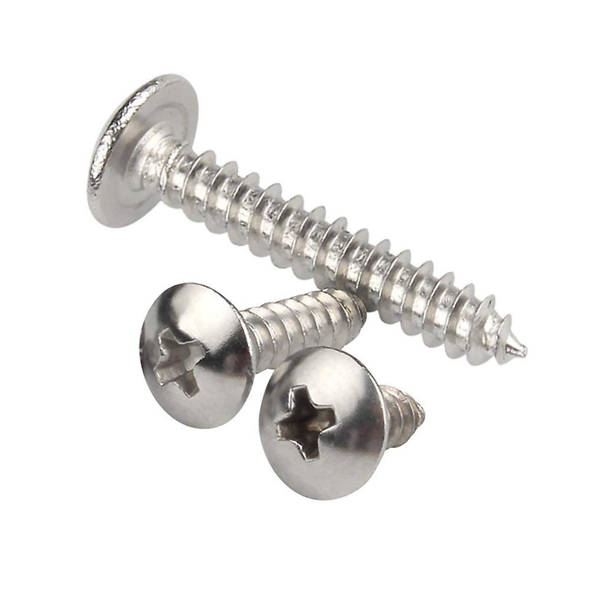 Yudesun Stainless Self Tapping Screws - Wood Screws M3 M4 M5 M6 Corrosion Protection 304 Stainless Steel Mushroom Head