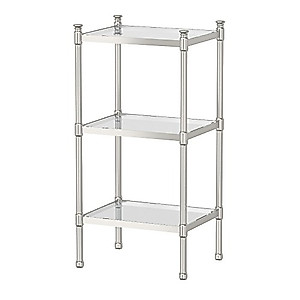 Gatco 1352 3-Tier Rectangle Taboret in Satin Nickel