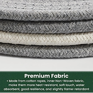 KITLAB 10 Inch Trivets for Hot Dishes, Hot Pots and Pans, Extra Large Thick Heat Resistant Large Coaster, Hot Pads, Kitchen Essentials, Pot Holders for Countertop with Storage Basket, 5 Pcs