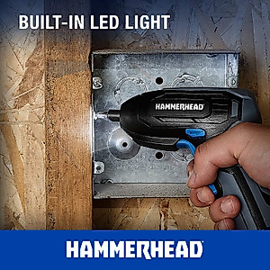 Hammerhead Rechargeable 4V Cordless Screwdriver with 9pcs Bit – HCSD040