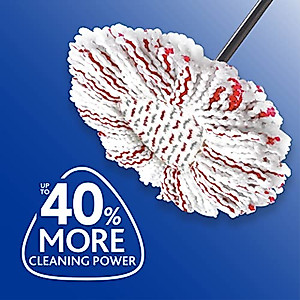 O-Cedar EasyWring Deep Clean Refill (4-Pack) | 40% More Cleaning Power | Microfiber Mop Refill Compatible with O-Cedar EasyWring Spin Mop & Bucket System