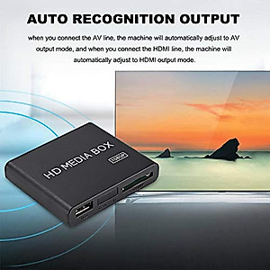 HDMI Media Player, Full HD Mini Box Media Player 1080P HDMI Digital Media Player Box Portable Support USB RMVB MP3 AVI MKV 110-240V(US Plug)