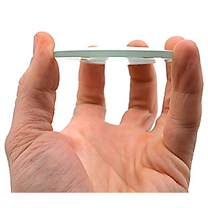 Double Convex Lens, 200mm Focal Length, 3" (75mm) Diameter - Spherical, Optically Worked Glass Lens - Ground Edges, Polished - Great for Physics Classrooms - Eisco Labs