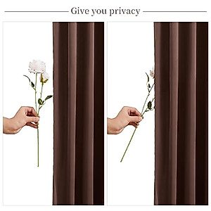 Tao-Ge 10x10 Brown Backdrop Curtain for Parties Wedding Wrinkle Free Brown Photo Curtains Backdrop Drapes Fabric Decoration for Birthday Party Baby Shower 5ft x 10ft,2 Panels